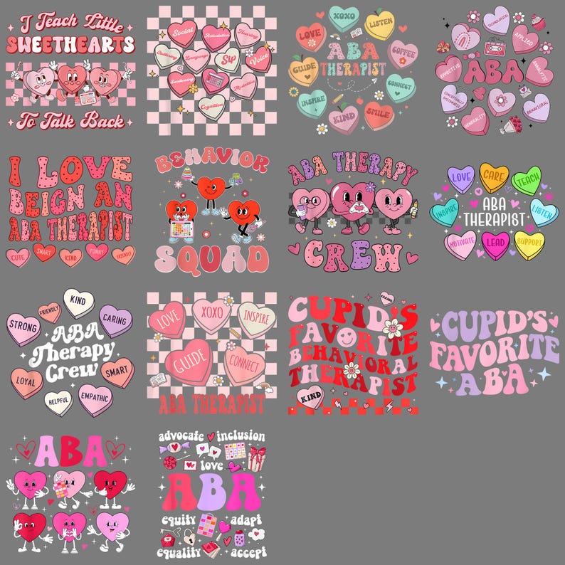 Valentines Day ABA Speech PNG – Cute ABA Therapist Love Clipart - Etsy