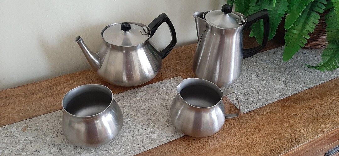 Bramah Retro Tea Service, Stainless Steel Tea Set. - Etsy