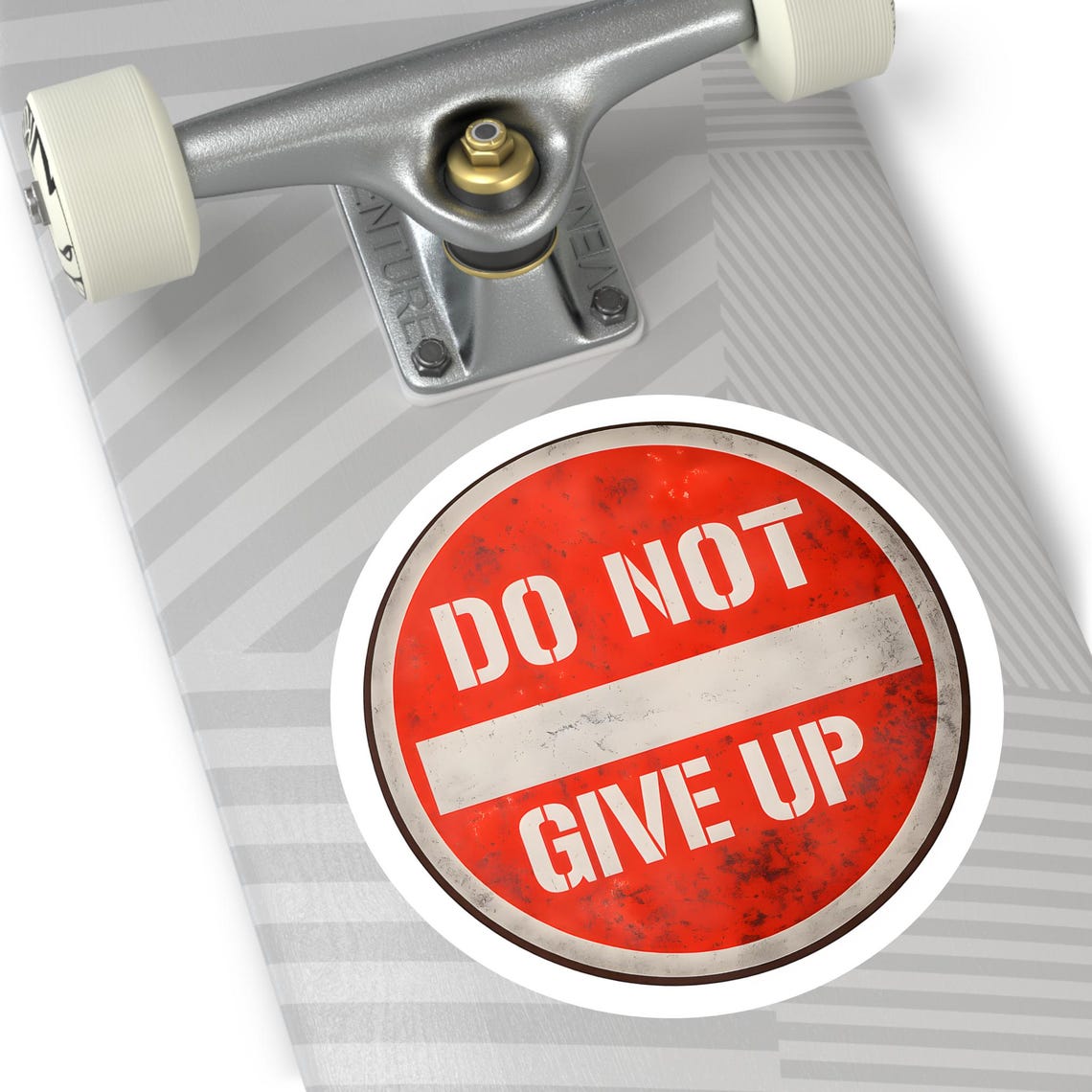 Do Not Give up Round Vinyl Stickers | Motivational Sticker, Weathered ...