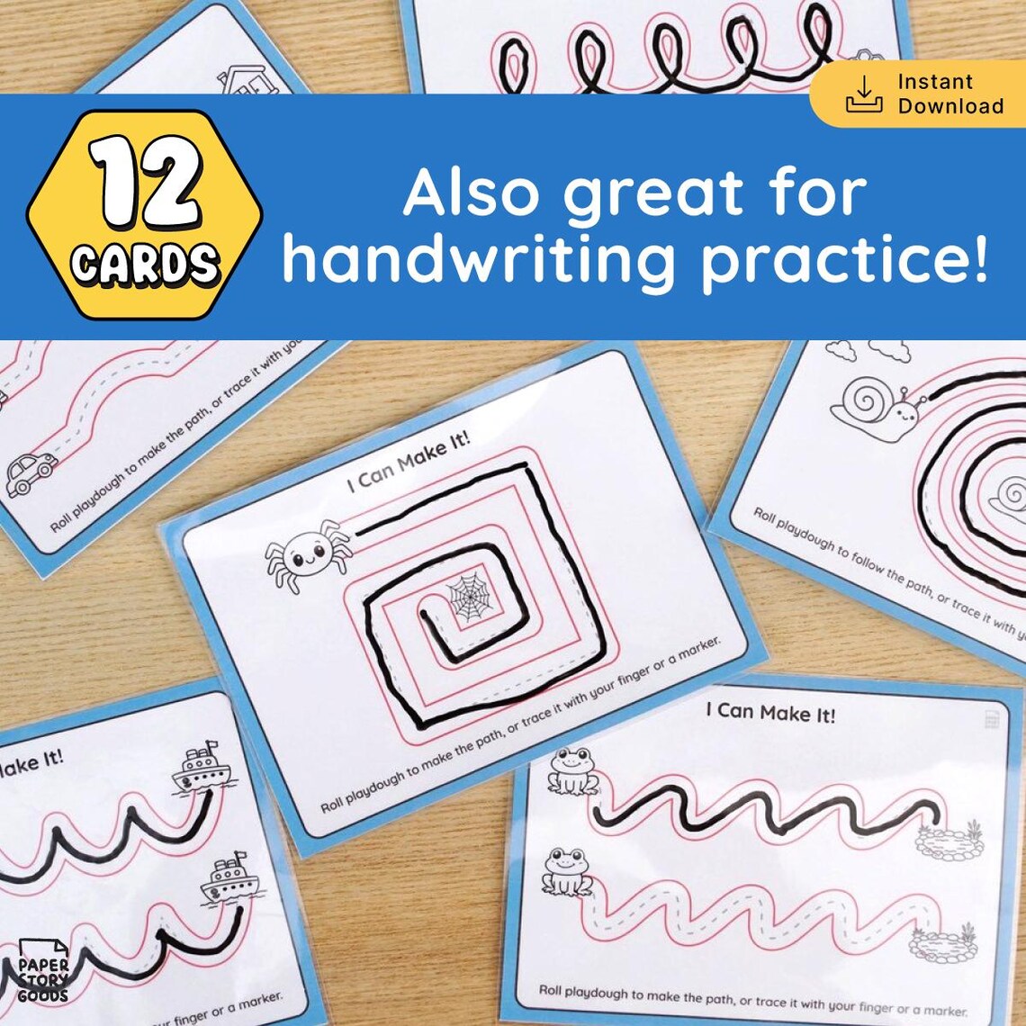 Playdough Tracing Mats – Fine Motor & Pre-writing Practice (PDF) - Etsy