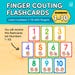 Finger Counting Flashcards Number 1–10 With Fingers Printable PDF Math ...