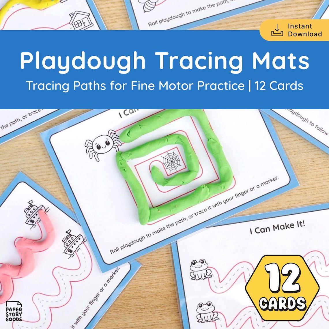 Playdough Tracing Mats – Fine Motor & Pre-writing Practice (PDF) - Etsy