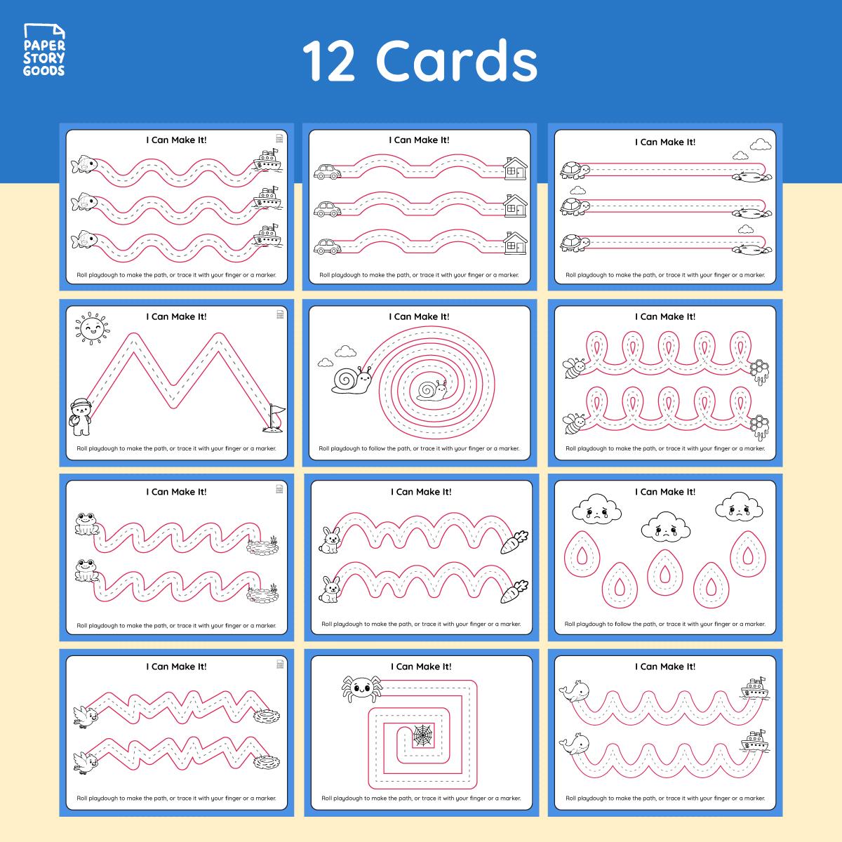 Playdough Tracing Mats – Fine Motor & Pre-writing Practice (PDF) - Etsy