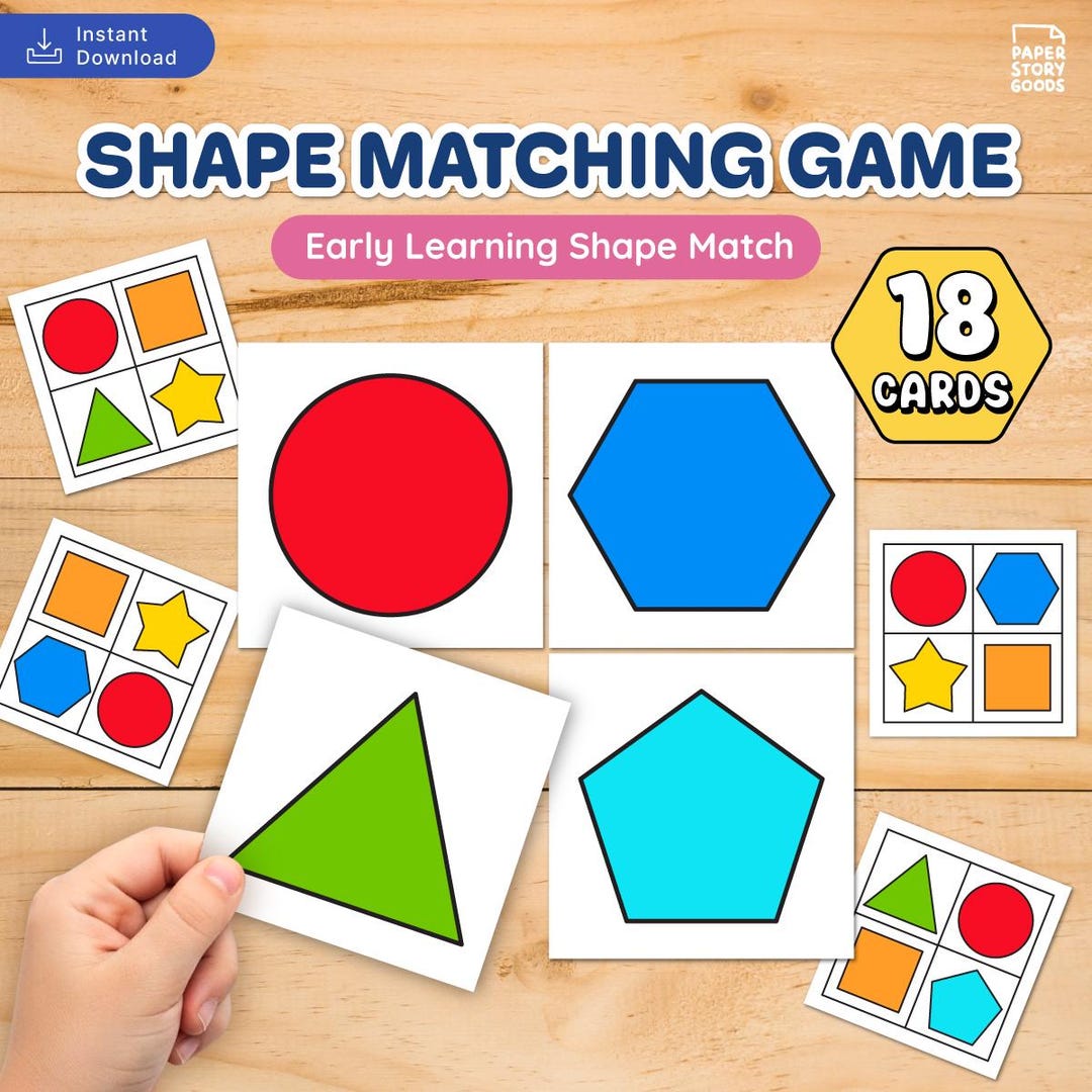 Shape Matching Game – Early Learning Shapes Activity | Visual Skills ...