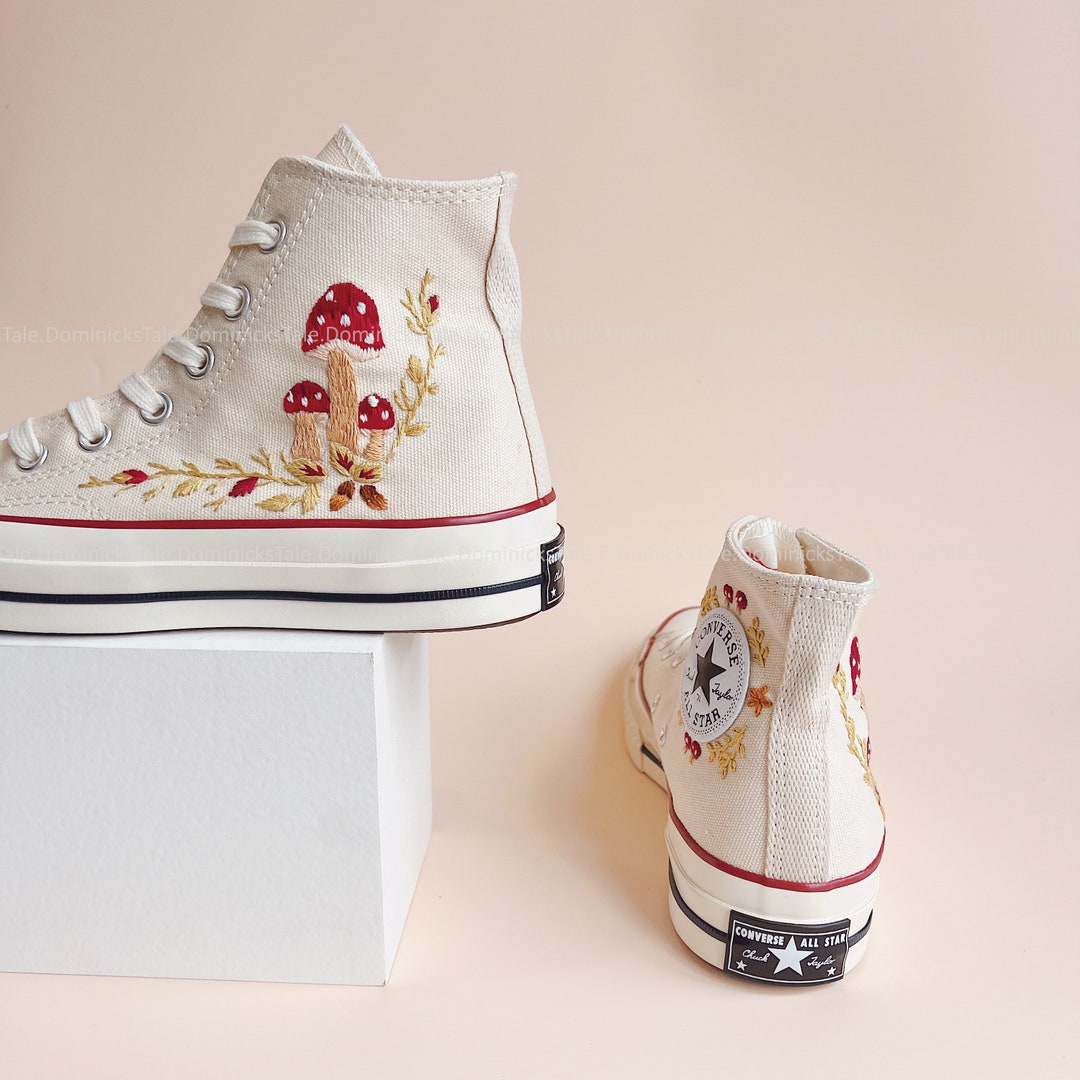 Custom Embroidered Magic Mushroom Converse Chuck Taylor All Star 1970s ...