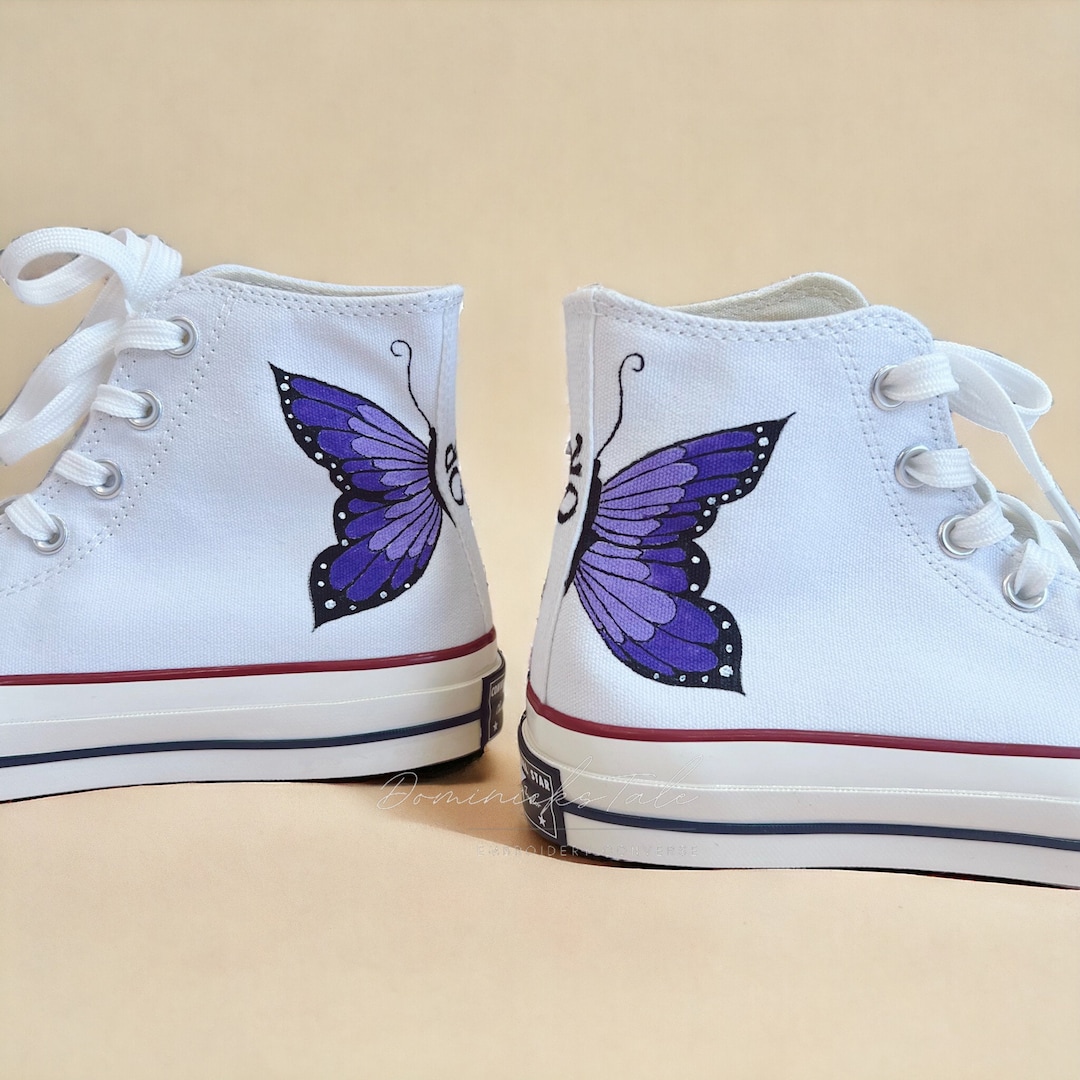 Custom Painted Butterflies Shoes Chuck Taylor All Star 1970s ...
