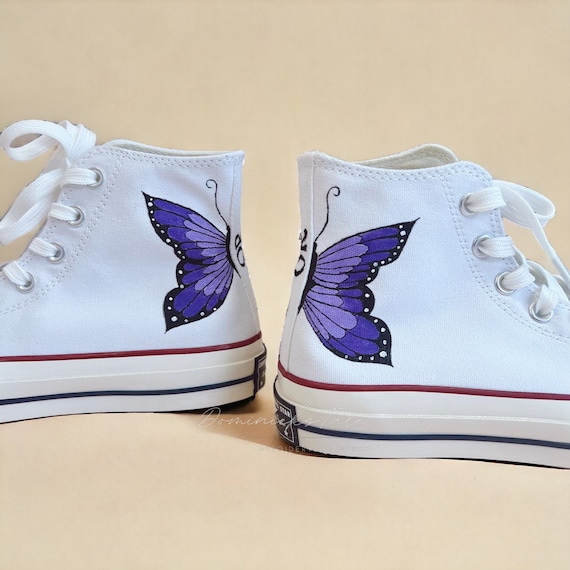 Custom Painted Butterflies Shoes Chuck Taylor All Sta… - Gem
