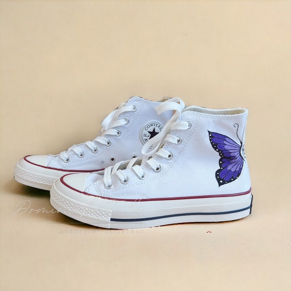 Custom Painted Butterflies Shoes Chuck Taylor All Sta… - Gem