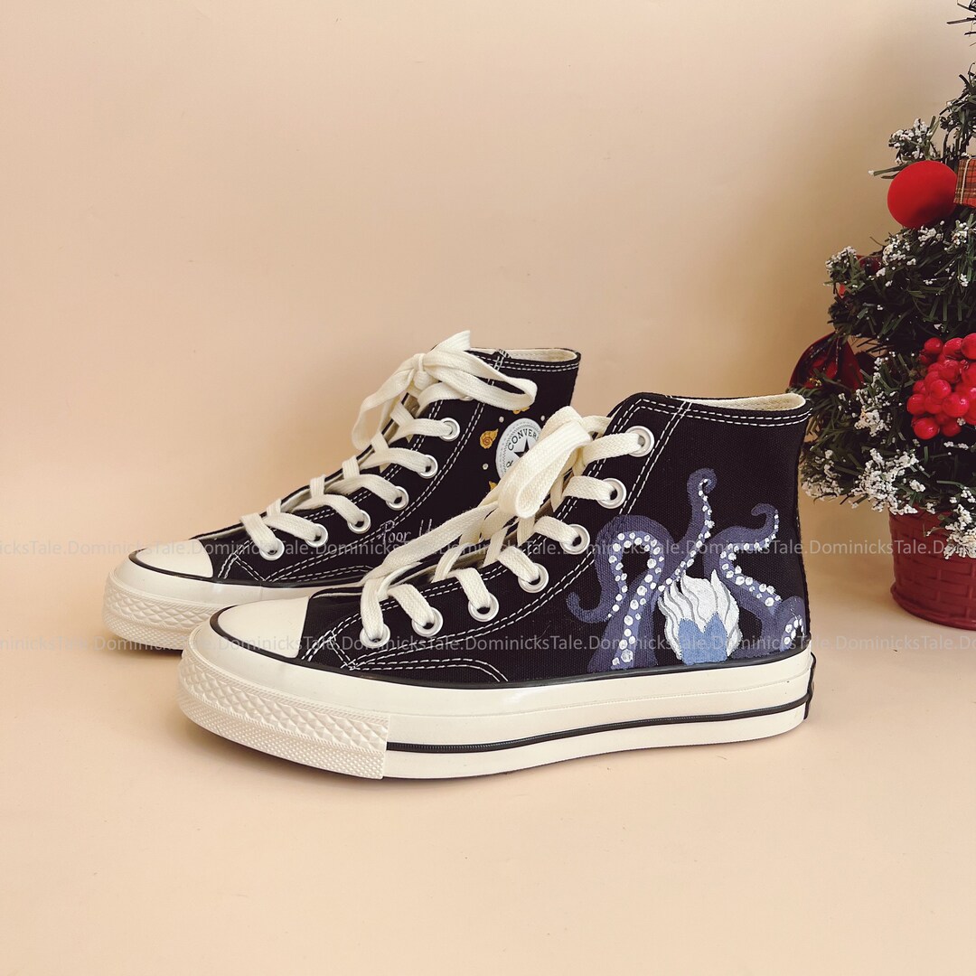 Drawing Octopus Custom Converse Chuck Taylor 1970s Ocean Shoes ...