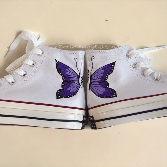Custom Painted Butterflies Shoes Chuck Taylor All Sta… - Gem