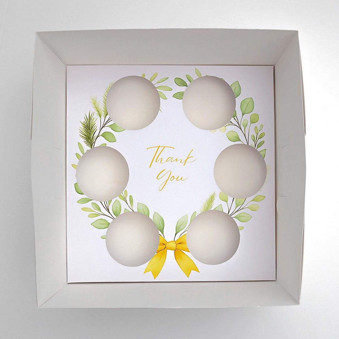 USA Size- Thank You Cupcake Box Insert Template - Etsy