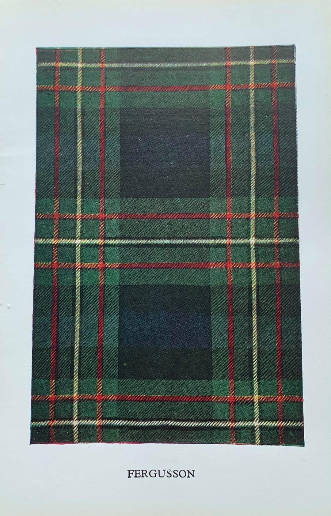 Fergusson 1949 Original Vintage Print From the Clans and Tartans of ...