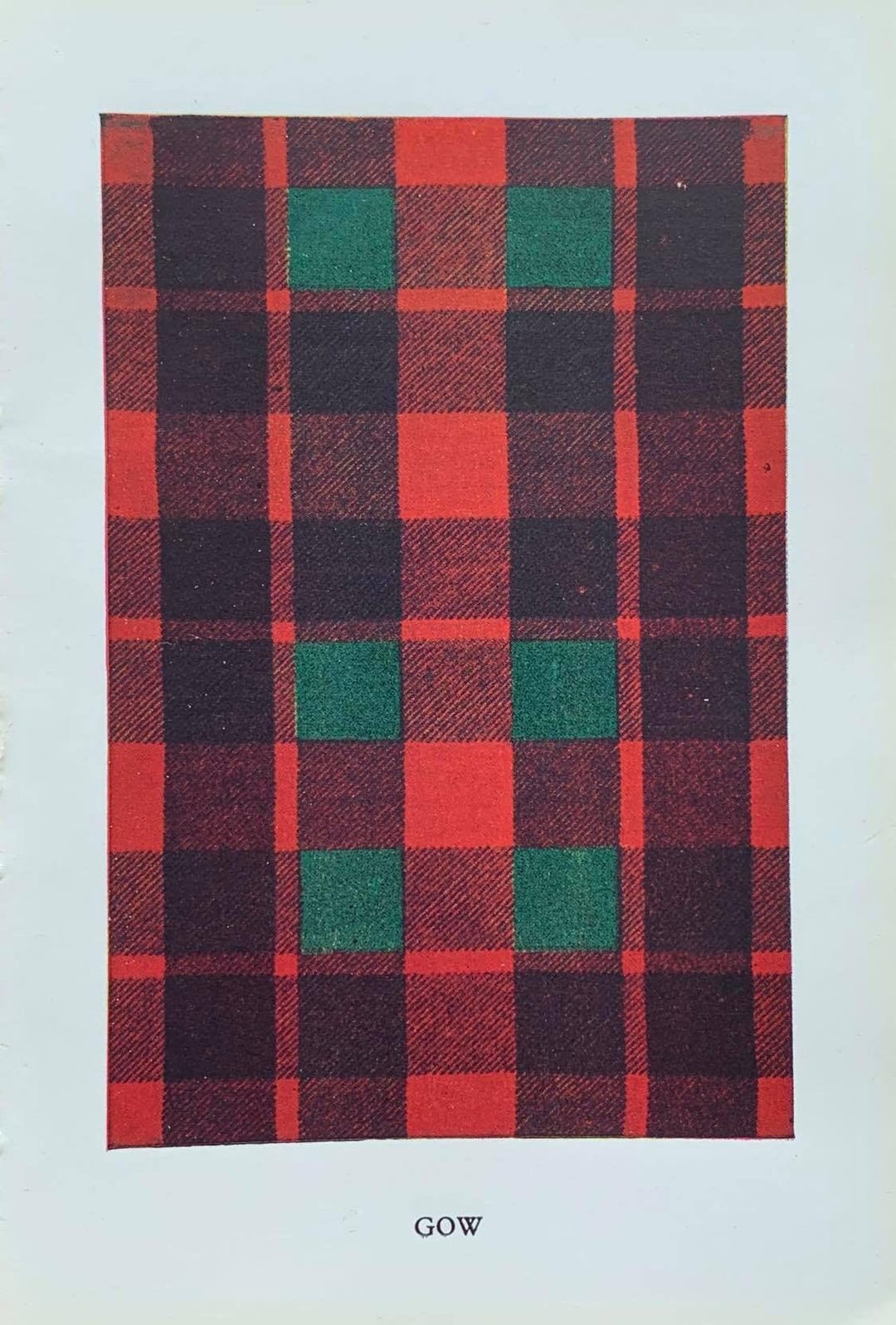 Gow 1949 Original Vintage Print From the Clans and Tartans of Scotland ...