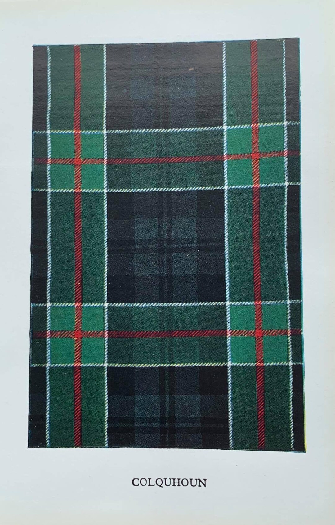Colquhoun 1949 Original Vintage Print From the Clans and Tartans of ...