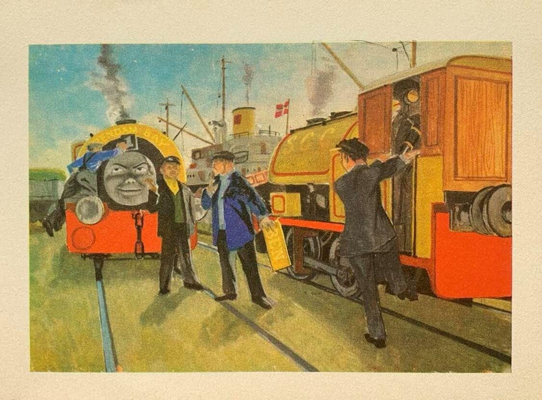 1970's Original Vintage C Reginald Dalby Main Line Engines 'taking off ...