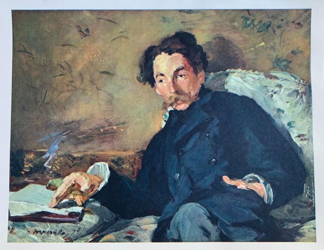1970's Original Vintage Plate 'portrait of Stephen Mallarme' 1876 by ...