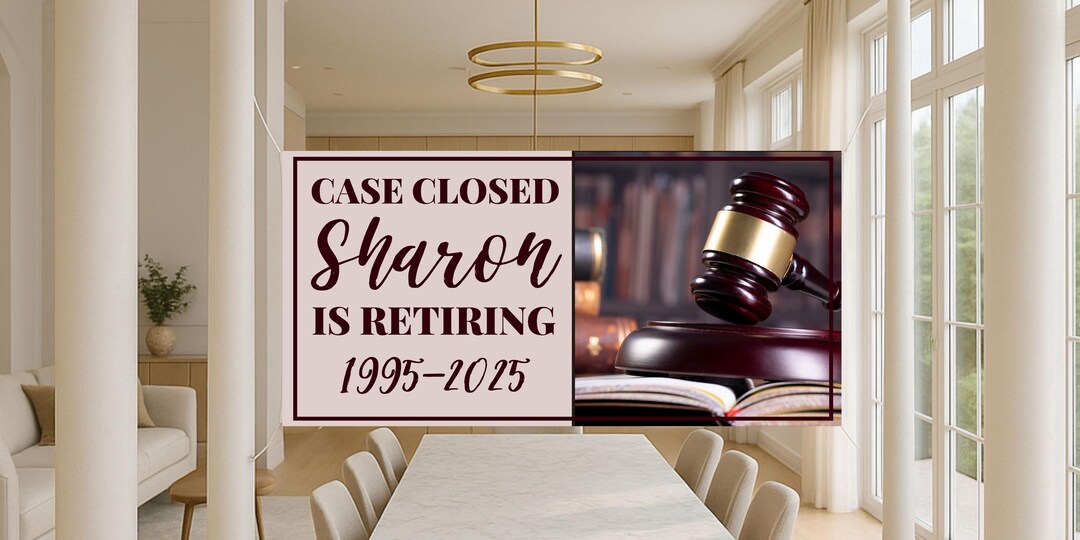 Lawyer Retirement Banner, Judge Retirement Backdrop, Attorney Farewell ...