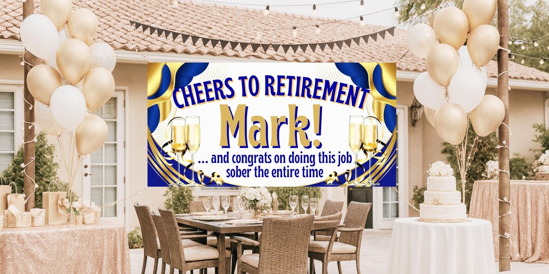Funny Retirement Banner, Sarcastic CEO Retired Party Decor, Sarcastic ...