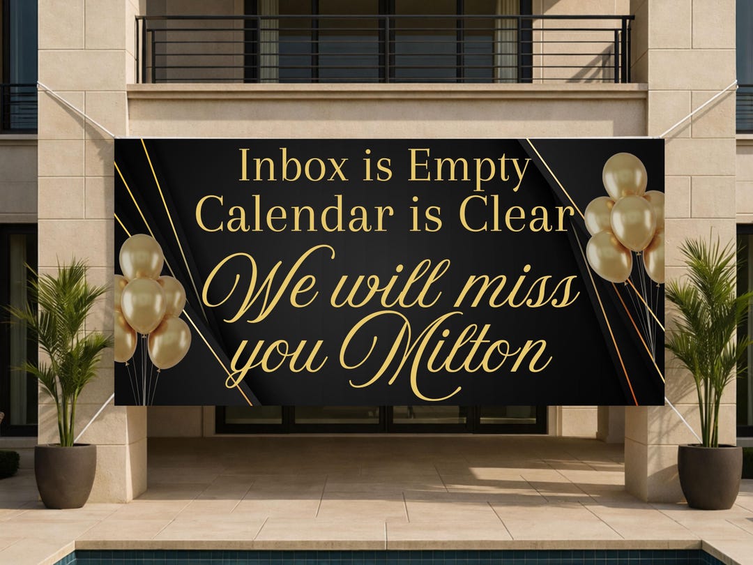 Luxury Executive Retirement Banner, CEO President Officer Leadership ...