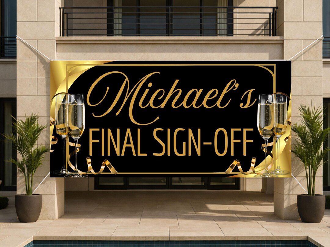 Luxury Executive Retirement Banner, CEO President Officer Leadership ...