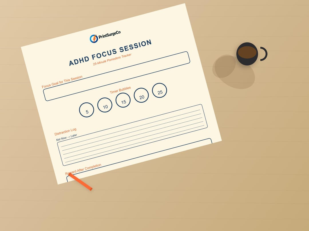 ADHD Focus Session | Pomodoro Tracker | 25-minute Focus Tool ...