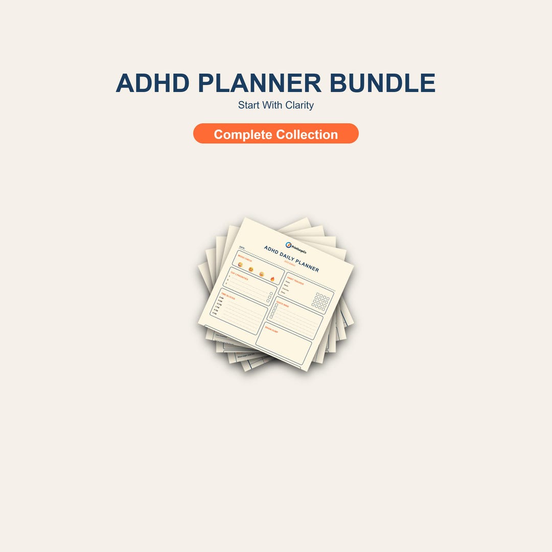 ADHD Planner Bundle 5-pack | Executive Function Tools | Sleep Tracker ...