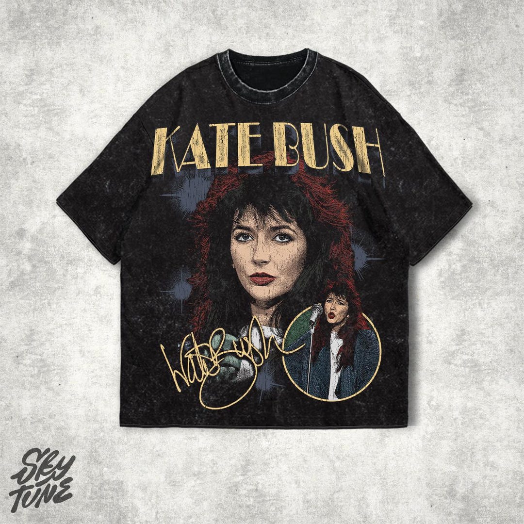 Kate Bush Vintage Large Print and Stonewash Oversized T-shirt - Etsy