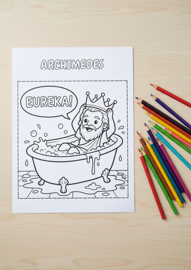 Famous Scientists Coloring Pages | STEM Printables Tesla Edison Kids 5 ...