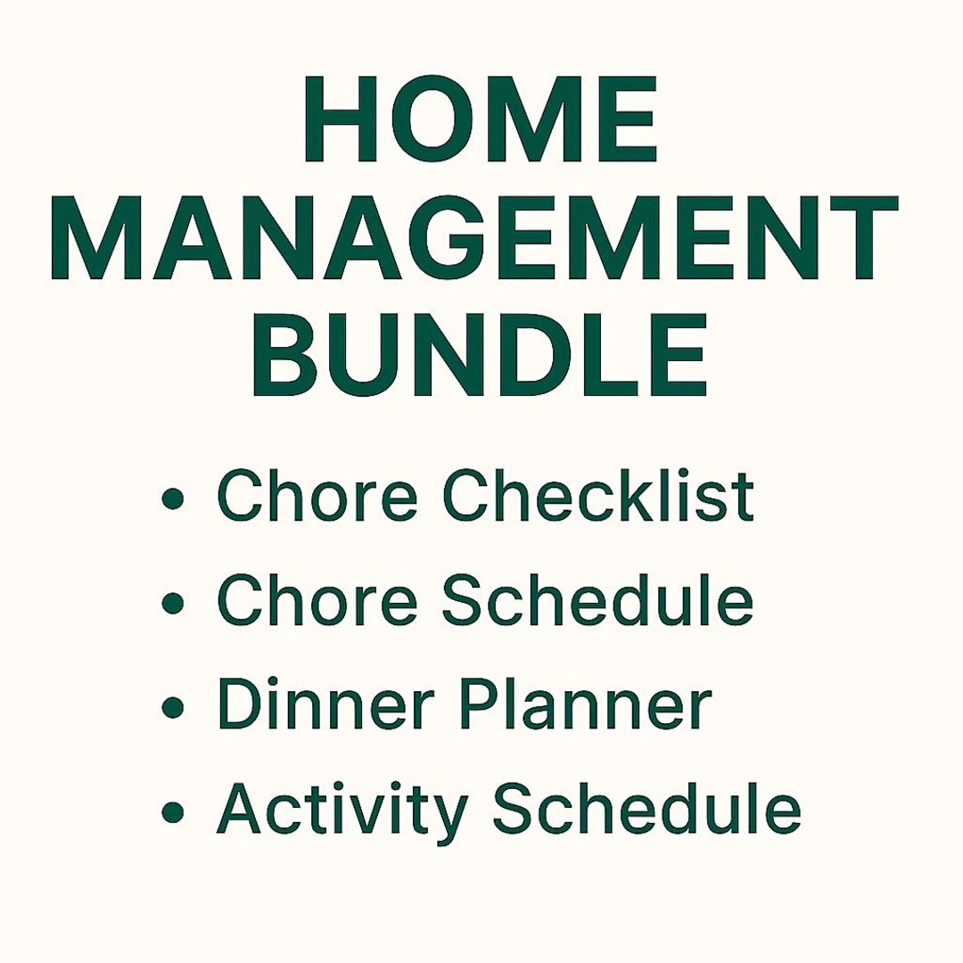 Family Organization Bundle | Chore Charts + Dinner Planner + Activity ...