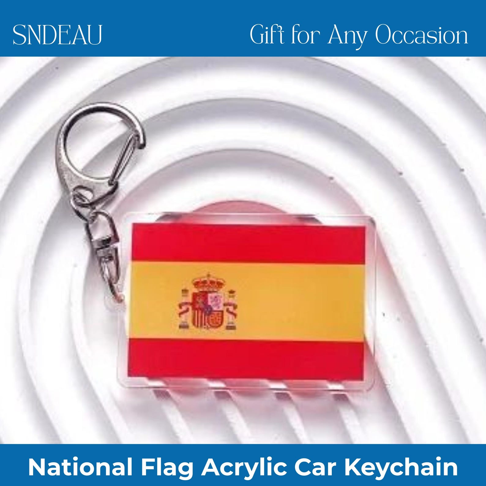National Flag Acrylic Car Keychain - Etsy