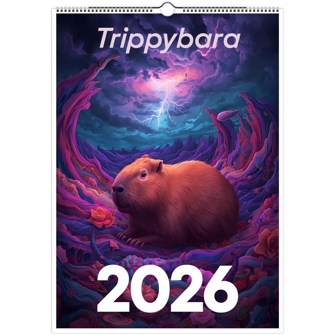 Capybara Wall Calendar 2026 - Etsy