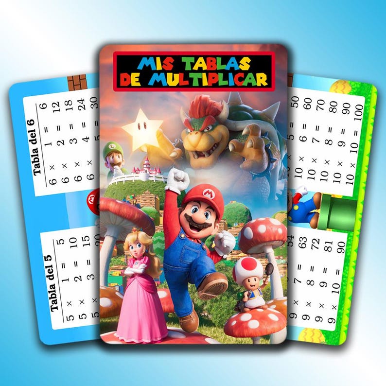 Multiplication Tables Mario Bros D2 - Etsy