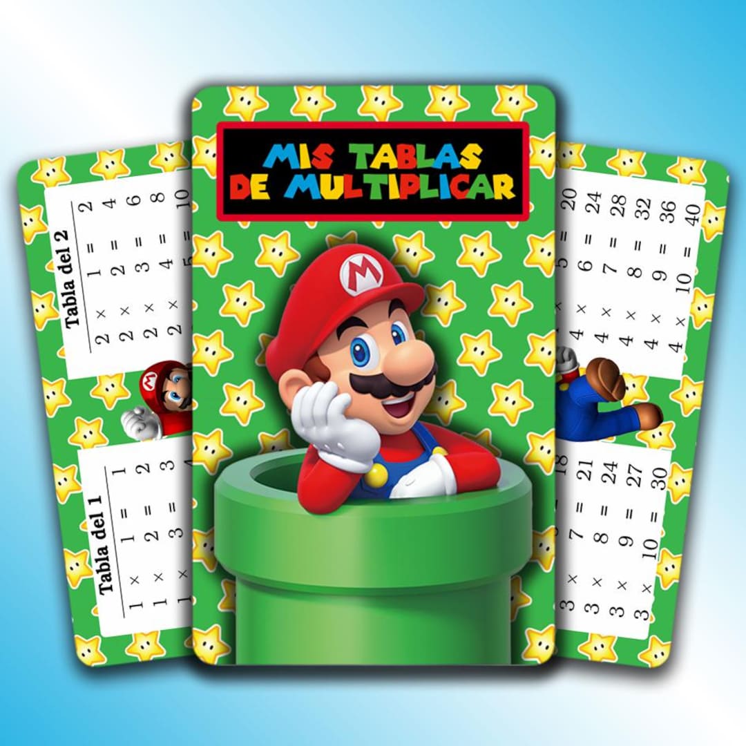 Digital Mario Bros Multiplication Tables D1 - Etsy