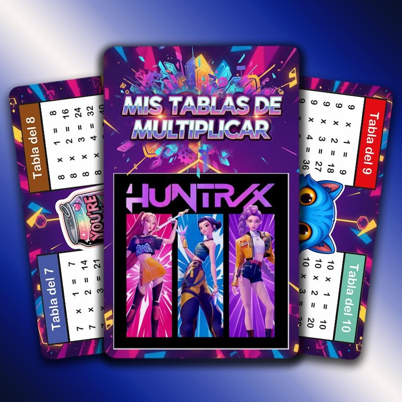 Huntrix 1 Digital Multiplication Tables - Etsy