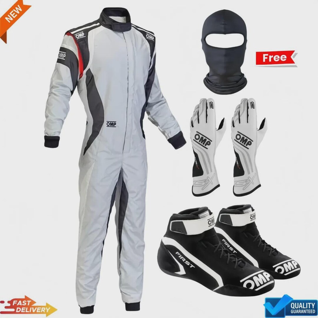 New OMP Go Kart Racing Suit Complete Kart Kit Level 2 Shoes/gloves With ...