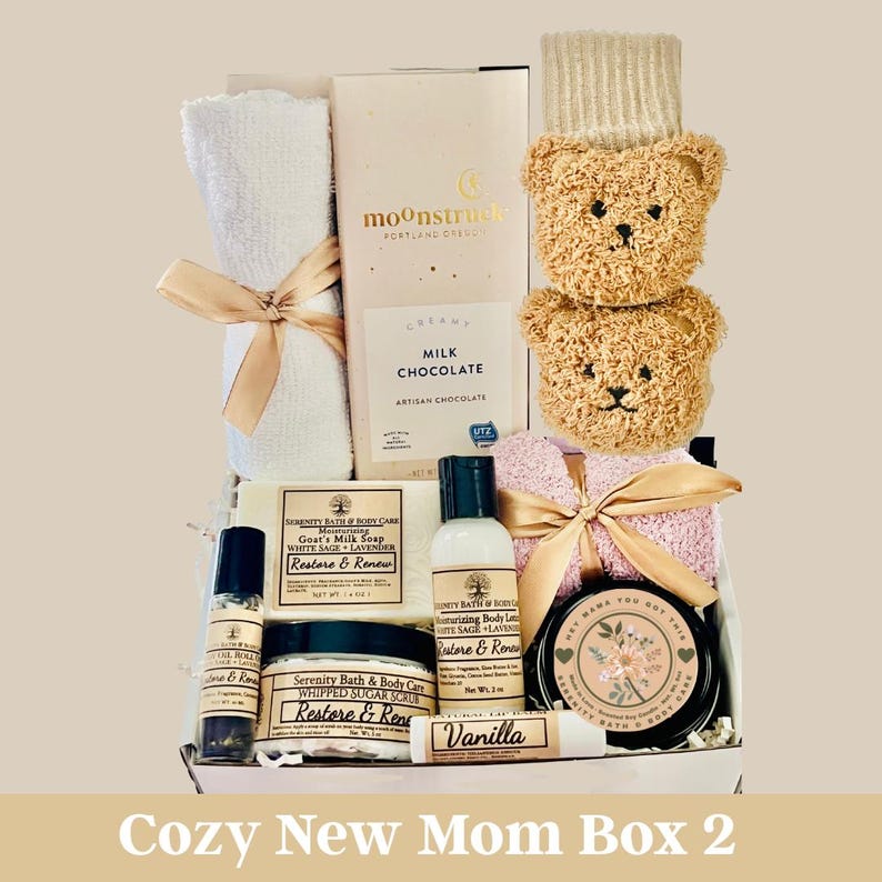 New Mom Self Care Gift Box, Postpartum Care Package, New Mom Spa Gift ...