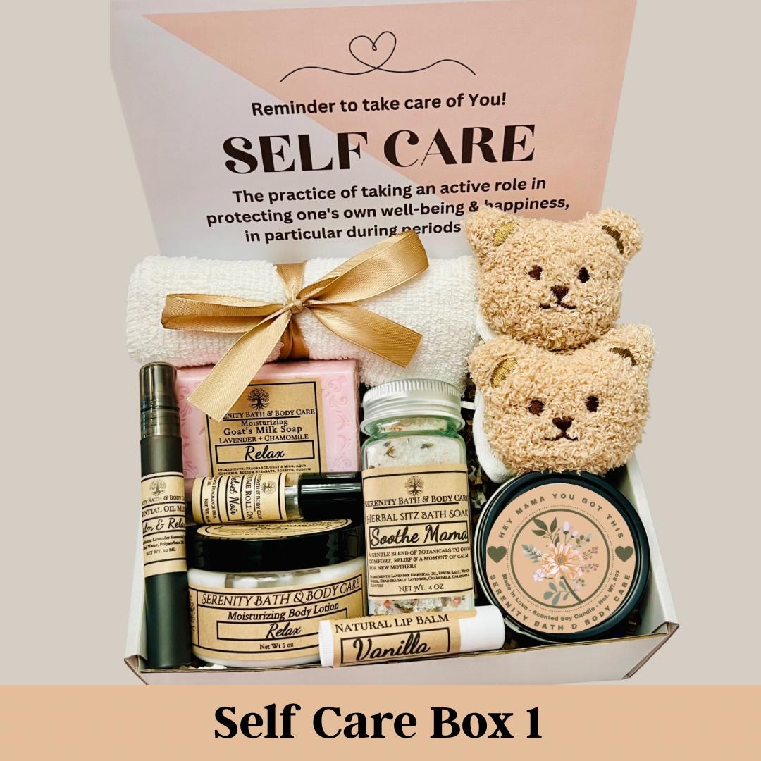 New Mom Self Care Gift Box, Postpartum Care Package, New Mom Spa Gift ...