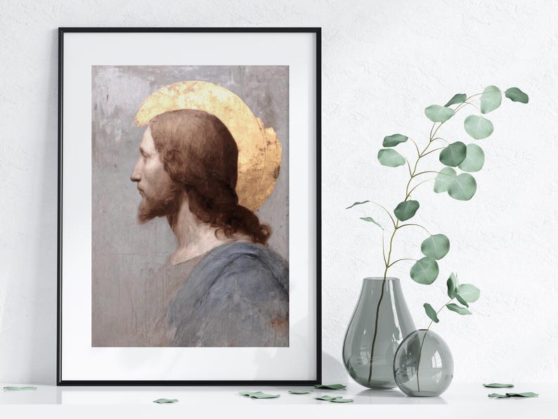 Classic Jesus Christ Portrait Printable Art - Vintage Religious Wall ...