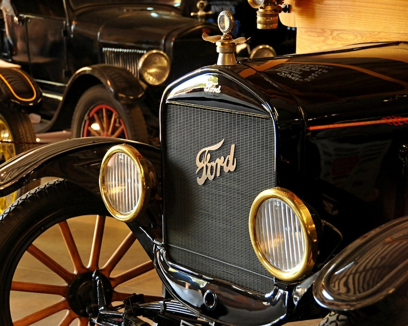 Ford Car Photo, Vintage Car Photo, Man Cave Decor, Vintage Car Dreaming ...