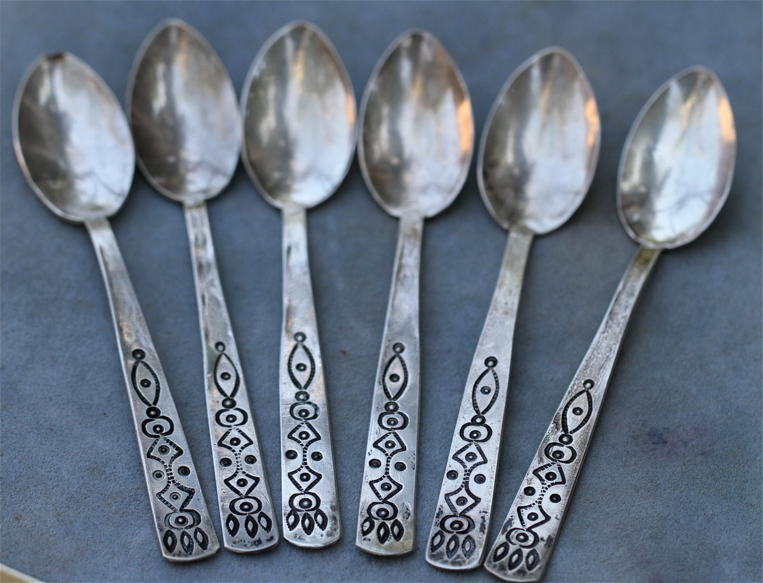 Six Antique Old Pawn Sterling Navajo Native American Handmade Spoons - Etsy