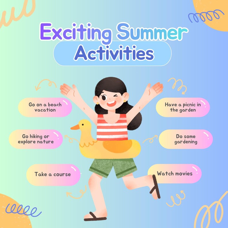 Kids Summer Planner, Daily Weekly Journal (printable PDF Download) - Etsy