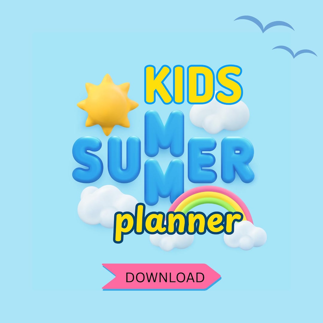 Kids Summer Planner, Daily Weekly Journal (printable PDF Download) - Etsy