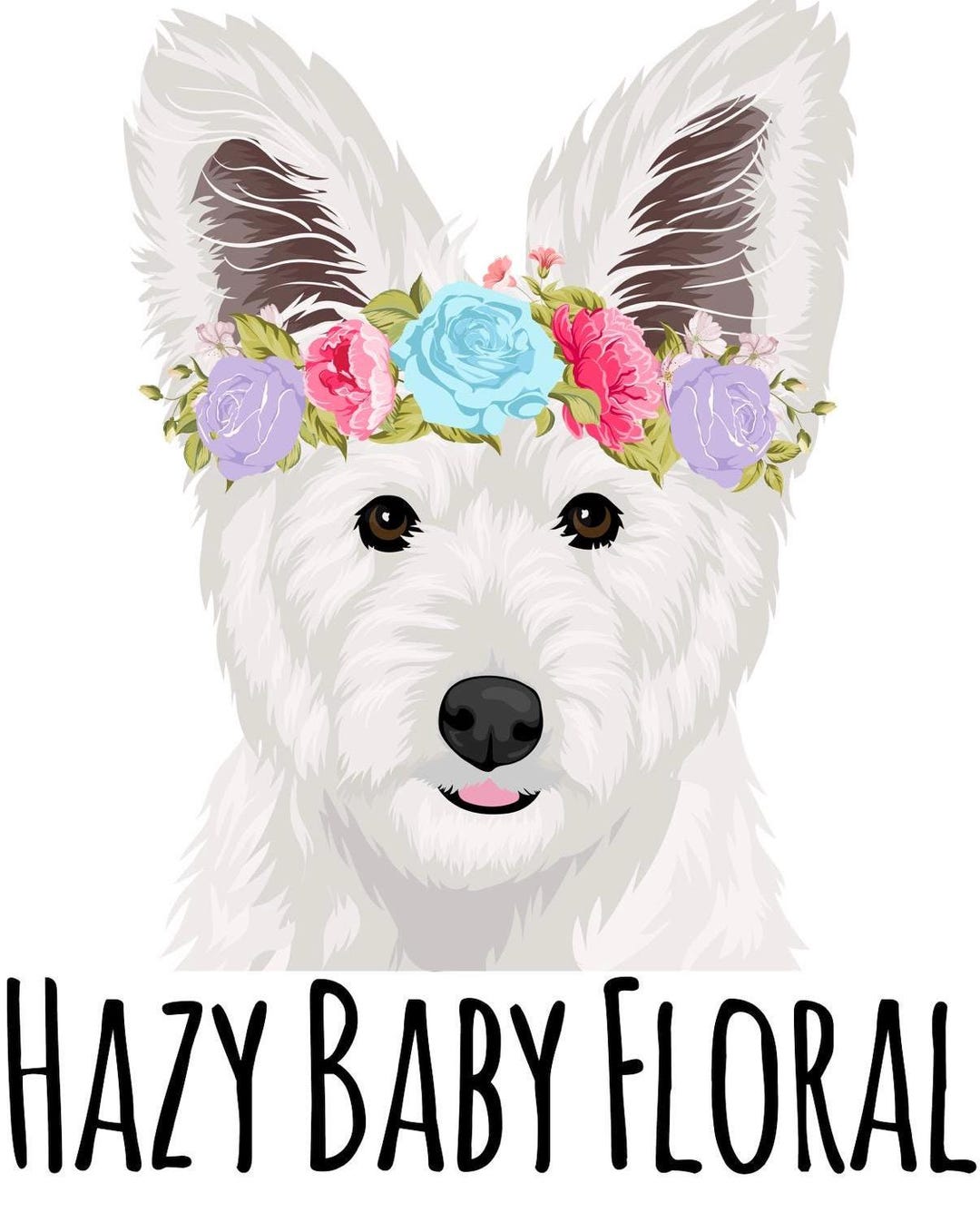 Hazy Baby Floral Vinyl Sticker - Etsy