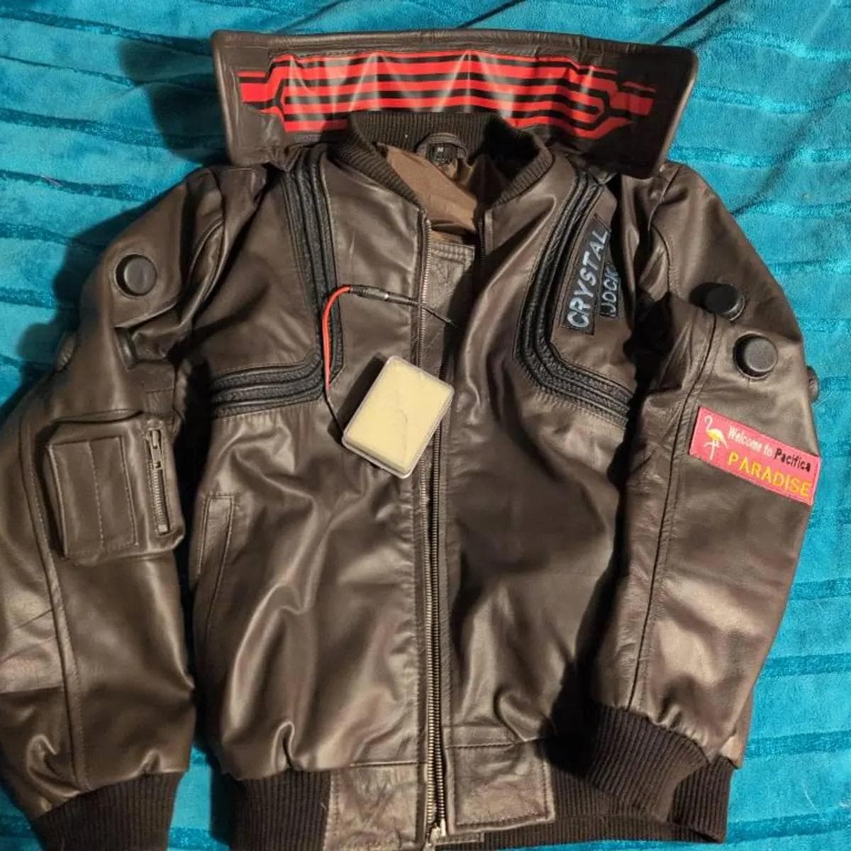 Samurai V Inspired Leather Jacket Handmade With LED Collar - Etsy