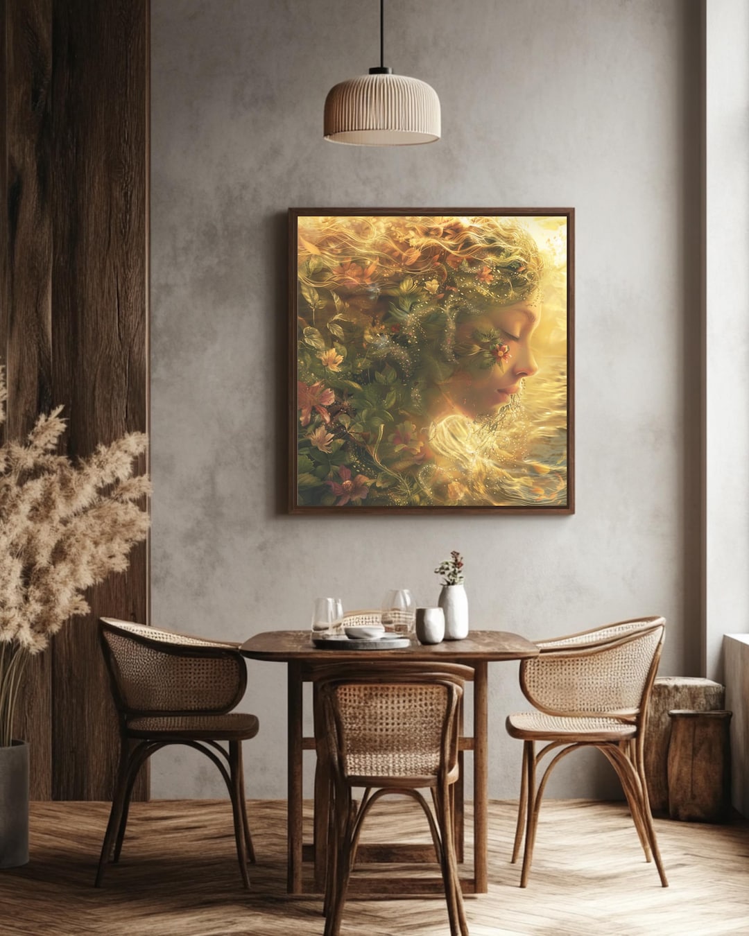 Divine Earth Mother Goddess Canvas Art – Feminine Nature Woman Formed ...