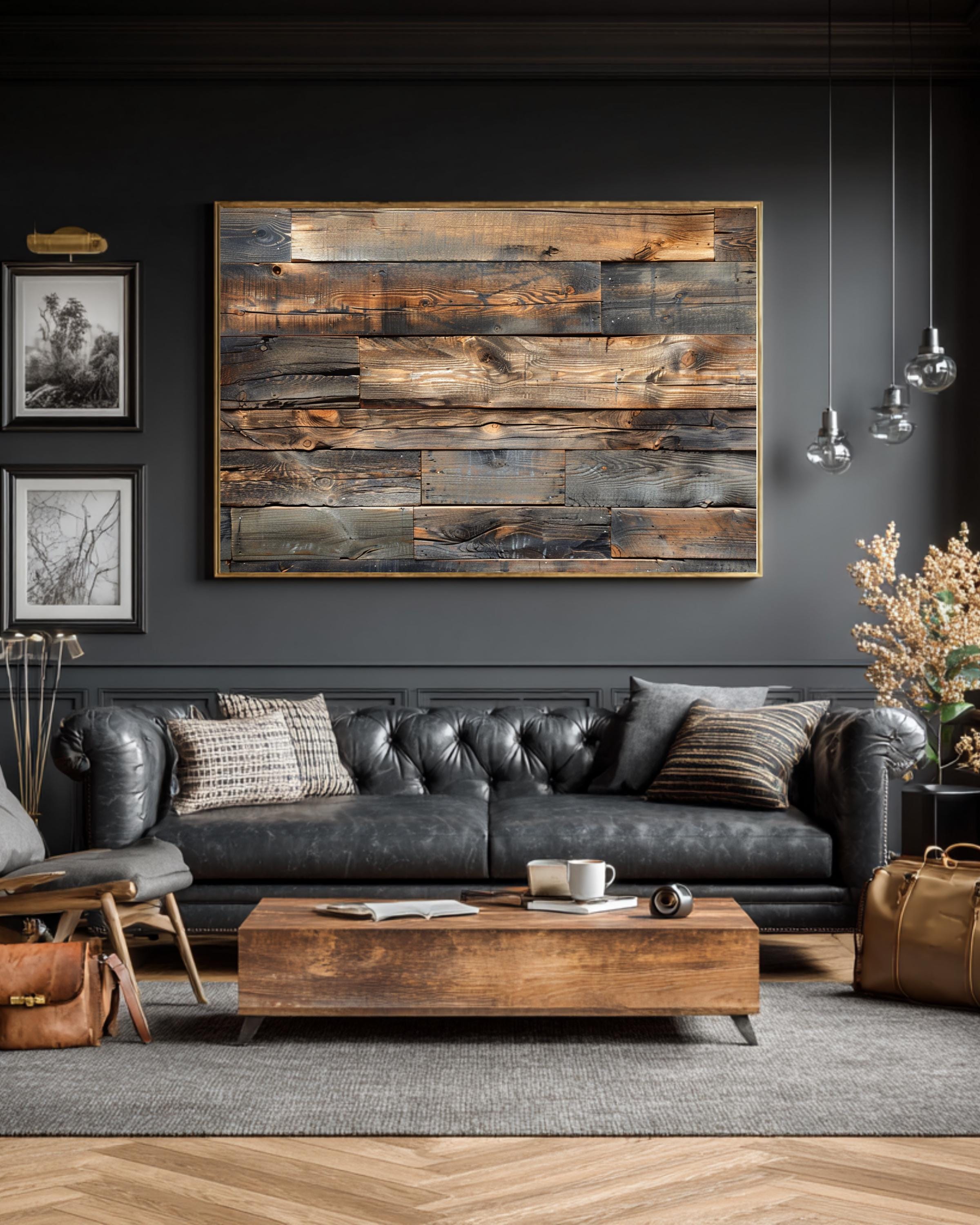 Rustic Reclaimed Wood Wall Art, Farmhouse Canvas Print - Etsy