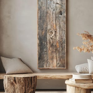 Rustic Reclaimed Wood Canvas | Tall Narrow Farmhouse Wall Art - Etsy