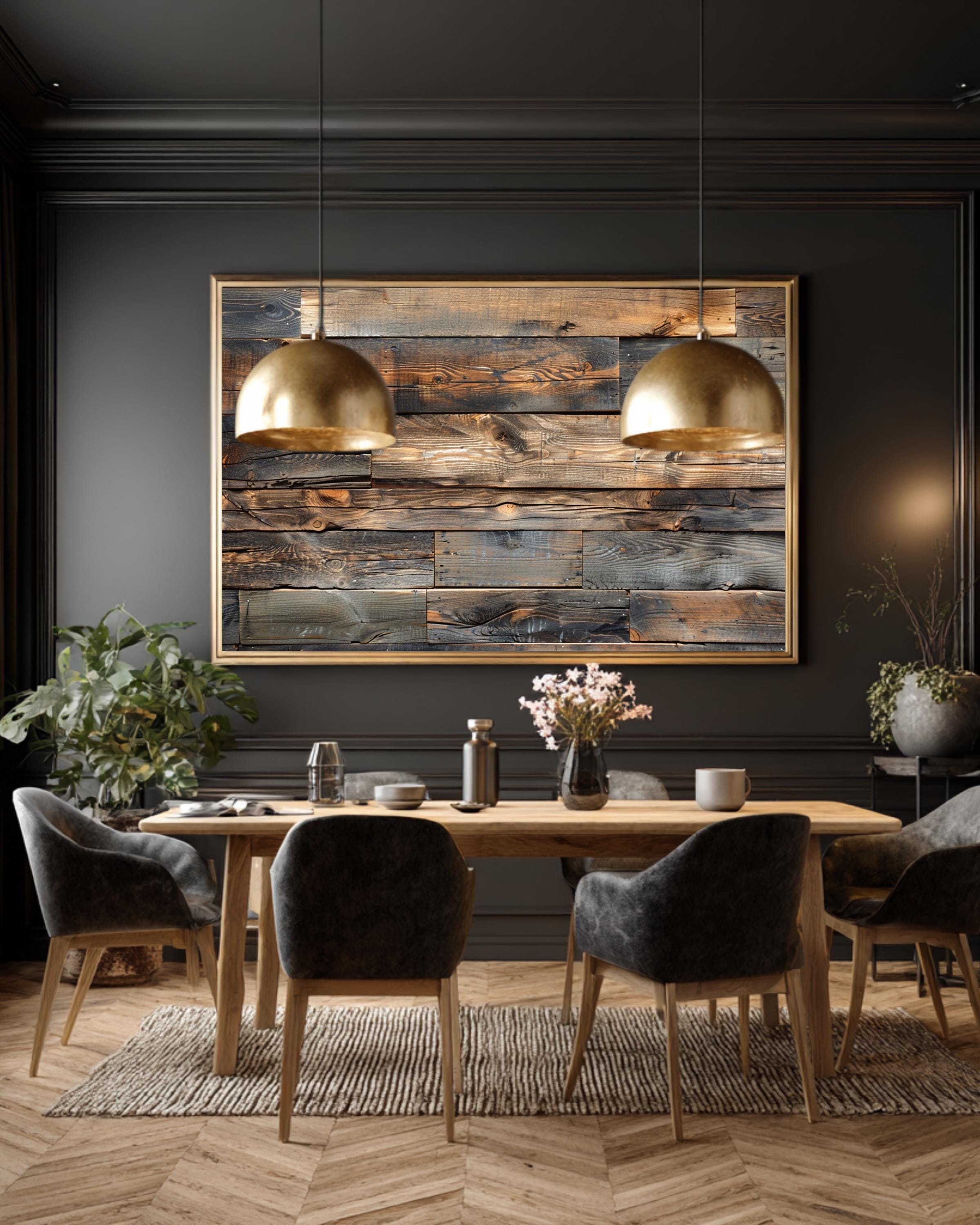 Rustic Reclaimed Wood Wall Art, Farmhouse Canvas Print - Etsy