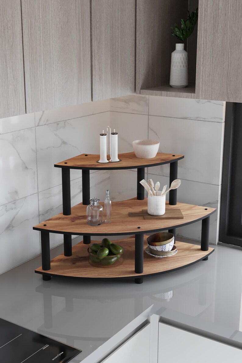 Oval Corner 3-tier Counter Shelf - Etsy