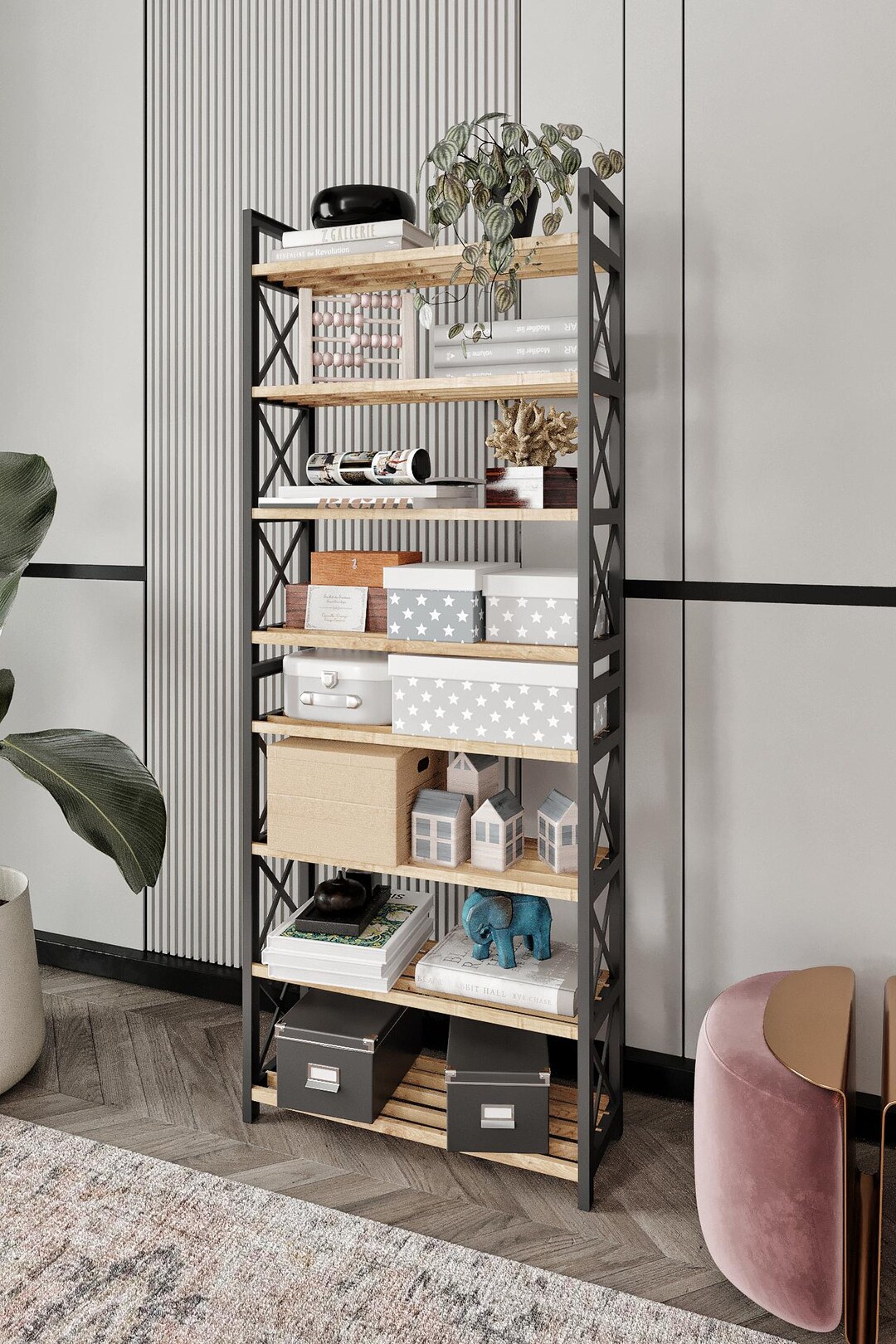 6-tier Modern Storage Shelf - Etsy
